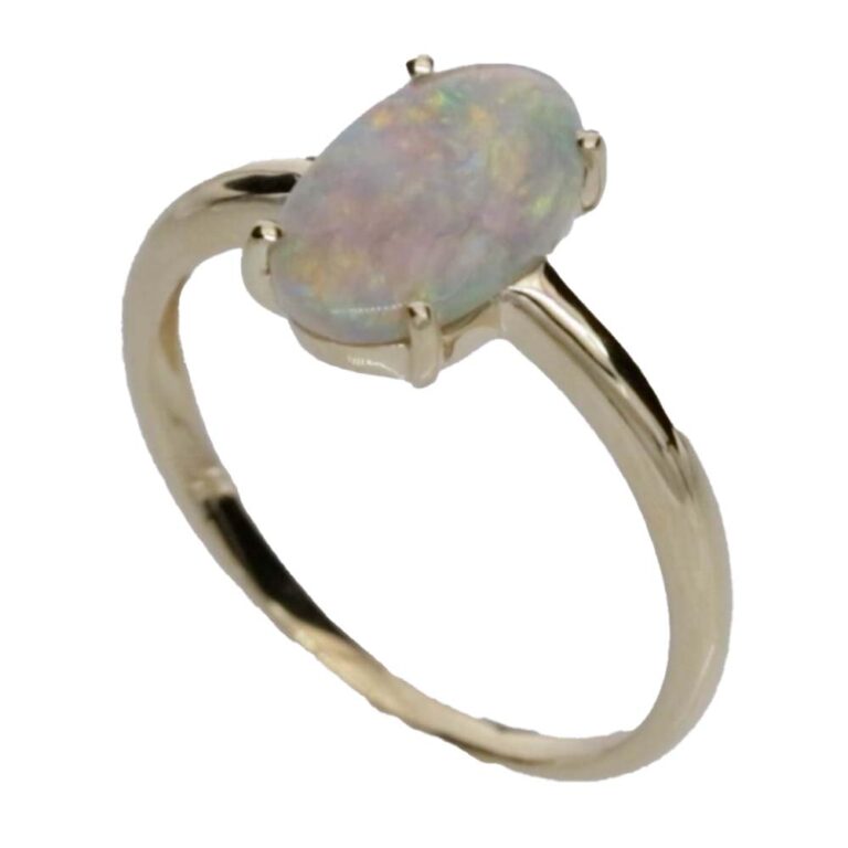 Crystal Opal 14k Gold Ring - Rng0040 - Opal Shop